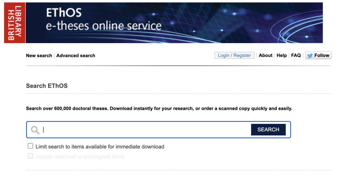 British Library service EThOS provides easy access to full-text ...