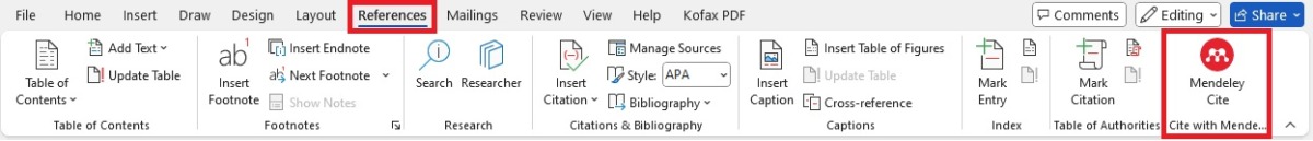 Installing the Mendeley Citation Add-in for Word - Cranfield University ...