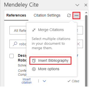 Using the Mendeley Cite Add-in with Word - Cranfield University Blogs