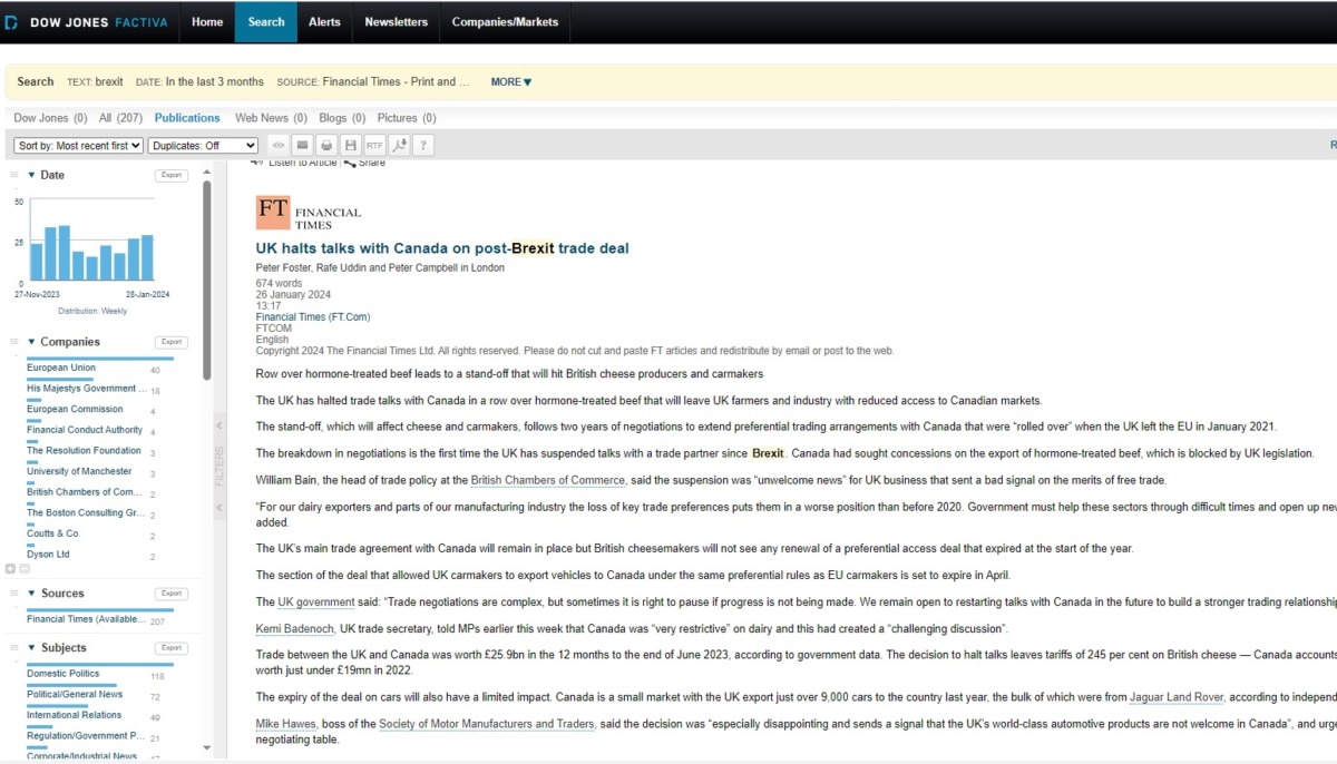 Finding Financial Times articles in Factiva - Cranfield University Blogs