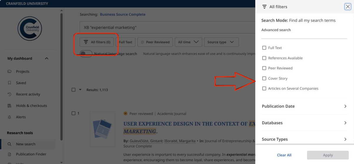 Journal searching tips - Cranfield University Blogs