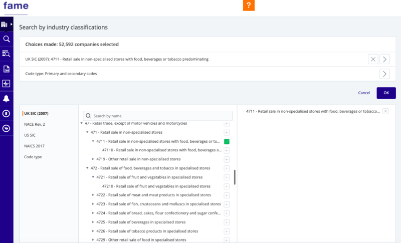 Running a peer analysis in Fame - Cranfield University Blogs