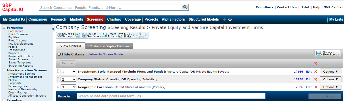 Private Equity data in Capital IQ - Cranfield University Blogs