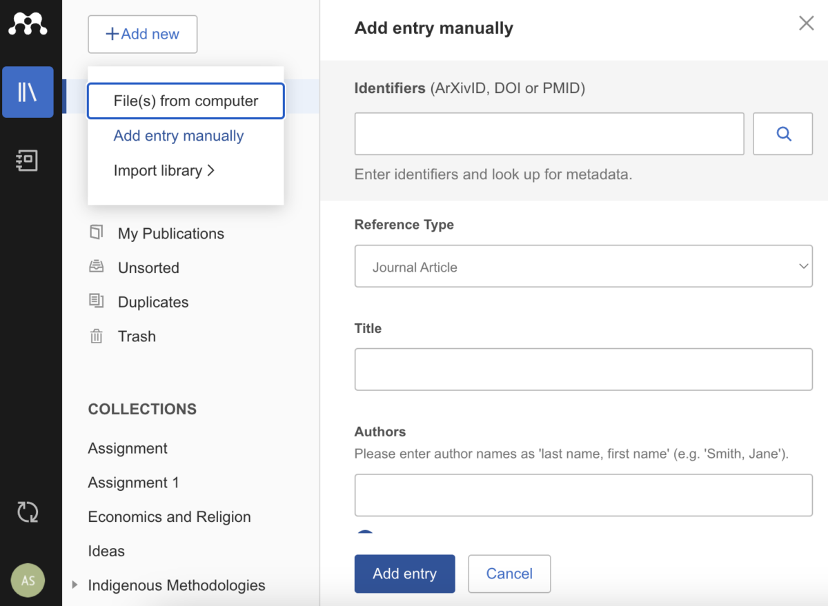 Adding documents to your Mendeley account - Cranfield University Blogs