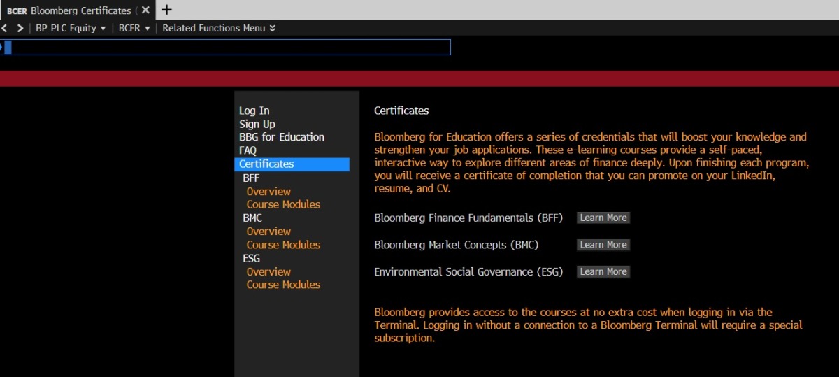 Introducing… Bloomberg Finance Fundamentals (BFF) - Cranfield ...