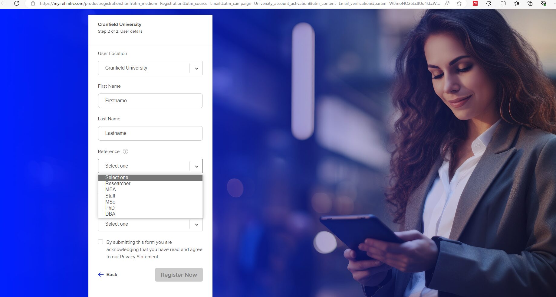 Registering for a Workspace account - Cranfield University Blogs