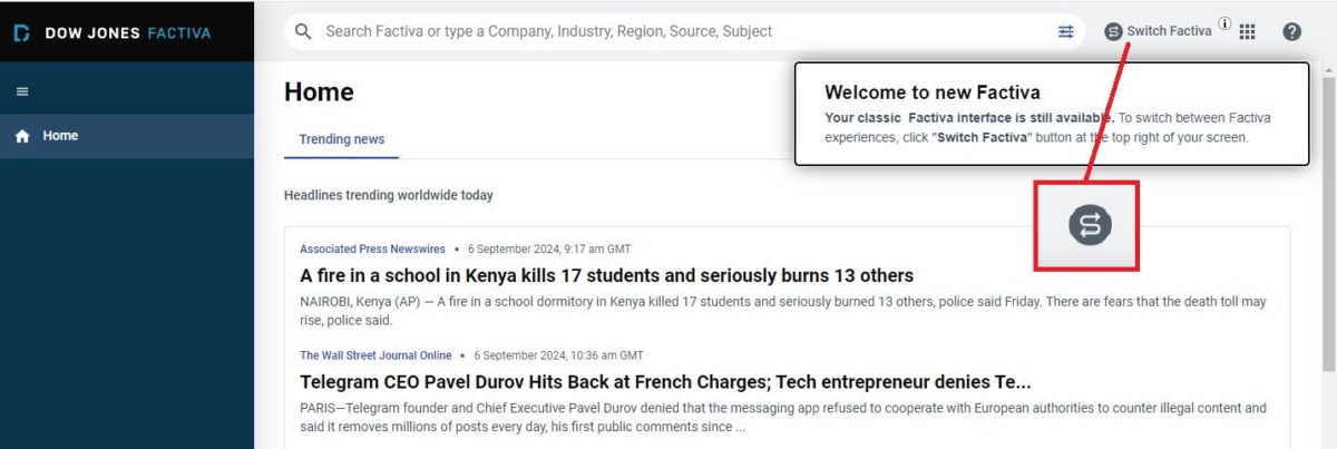 Changes to the Factiva interface - Cranfield University Blogs